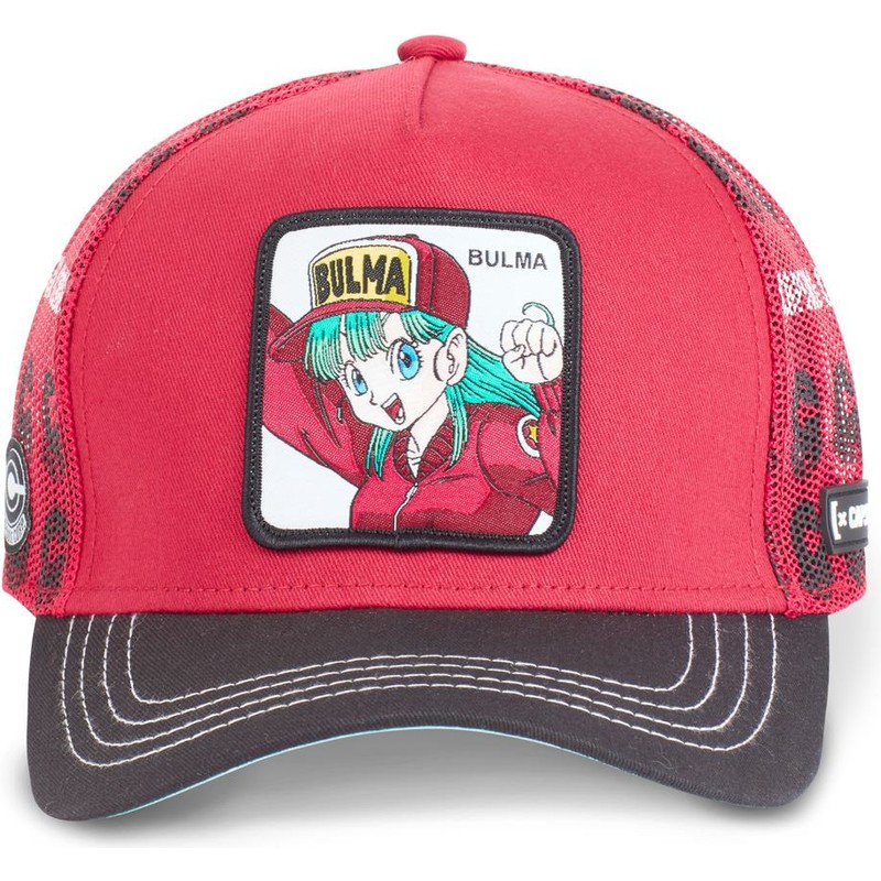 Capslab Bulma DB2 BUL2 Dragon Ball Red and Black Trucker Hat: Caphunters.at